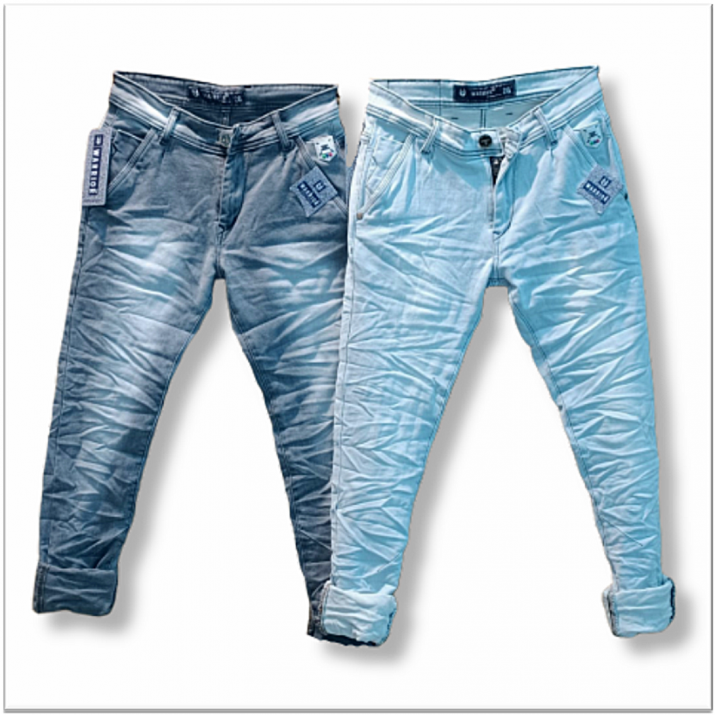 Buy Men's Warrior Wrinkle Jeans 2 Colours Set cheap wholesale price.
